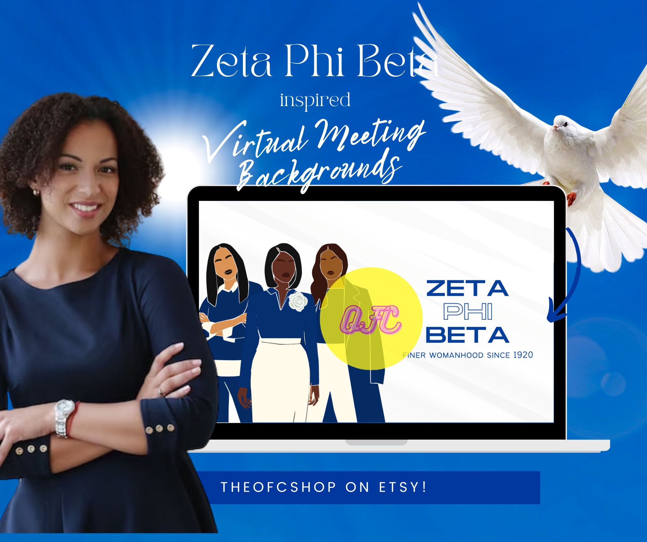 Bundle of 13 Zeta Phi Beta inspired Virtual Zoom Background🐍 Descubra ...