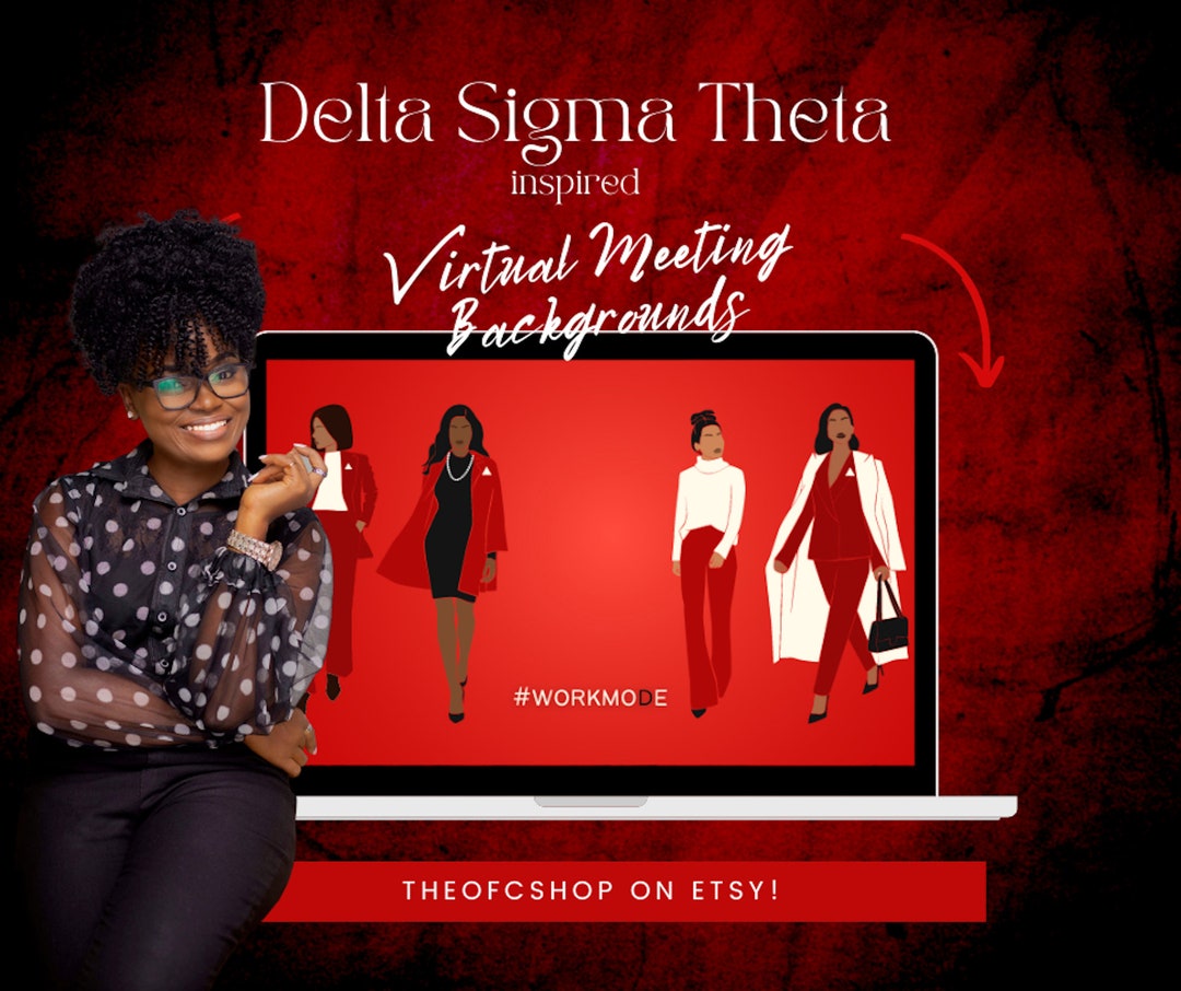 Delta Sigma Theta Zoom Backgrounds DST Virtual Meeting 1913 - Etsy