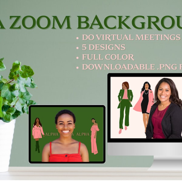 Alpha Kappa Alpha Sorority Zoom Background - Etsy
