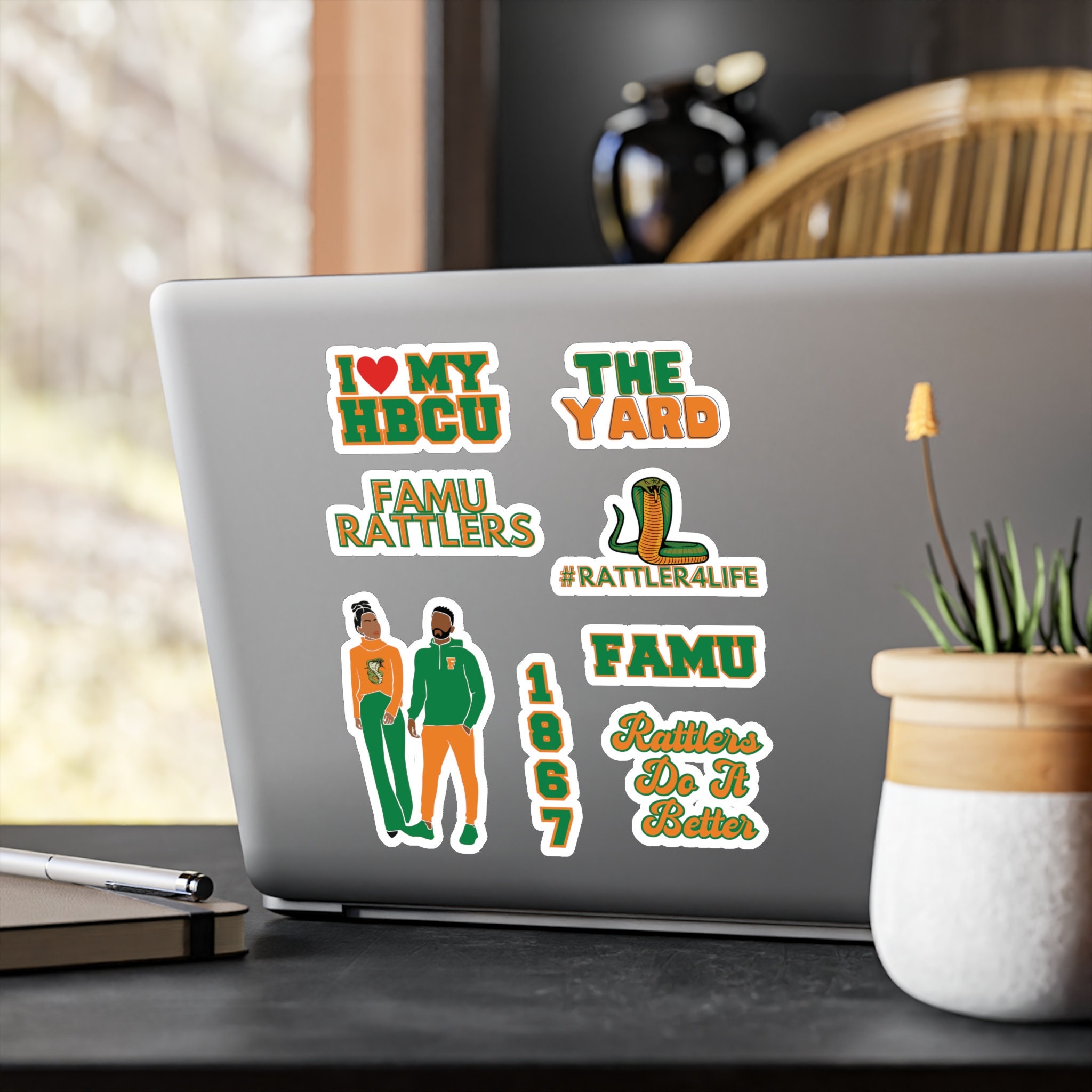Florida A&M University Vinyl Decal Stickers FAMU Rattlers HBCU Laptop ...