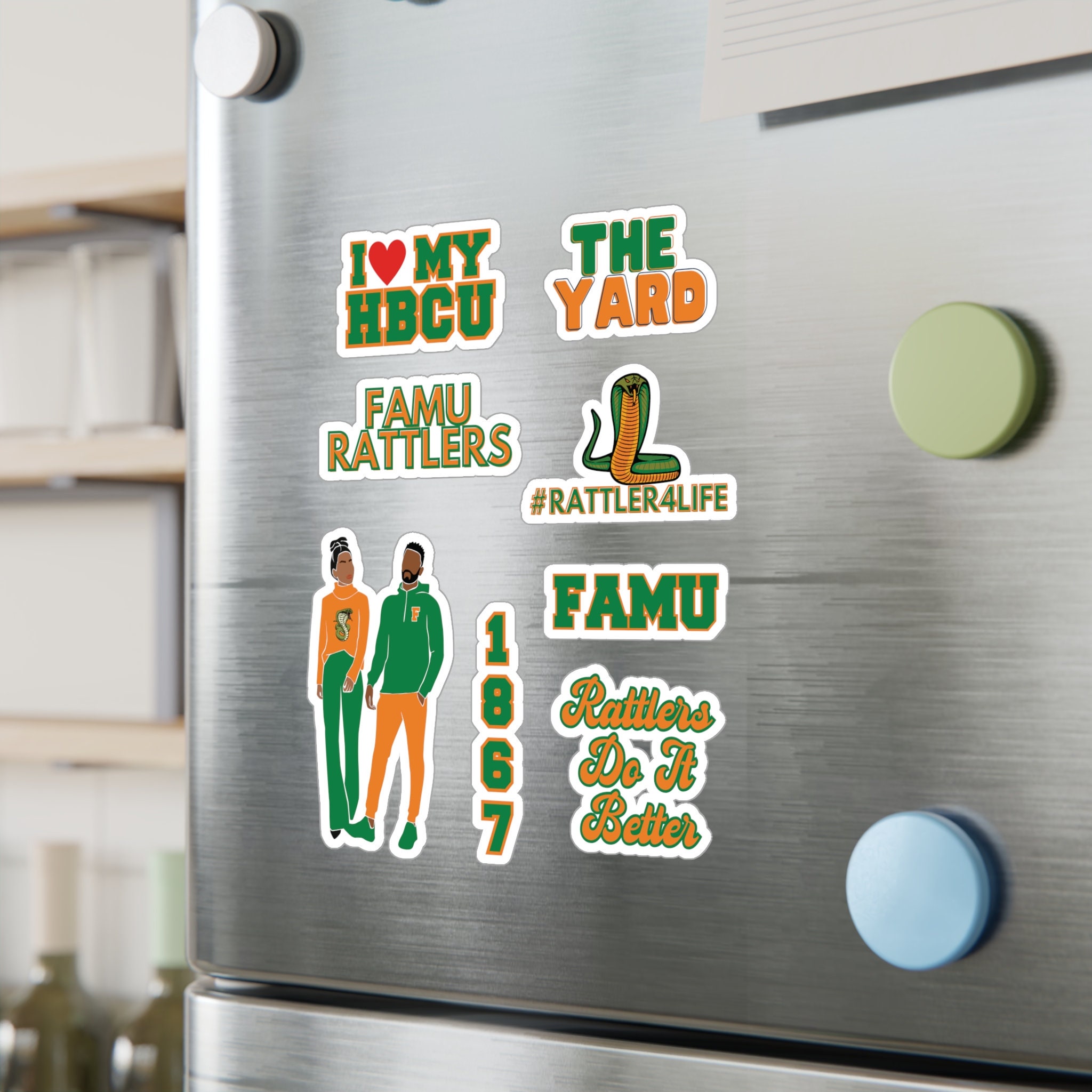 Florida A&M University Vinyl Decal Stickers FAMU Rattlers HBCU Laptop ...