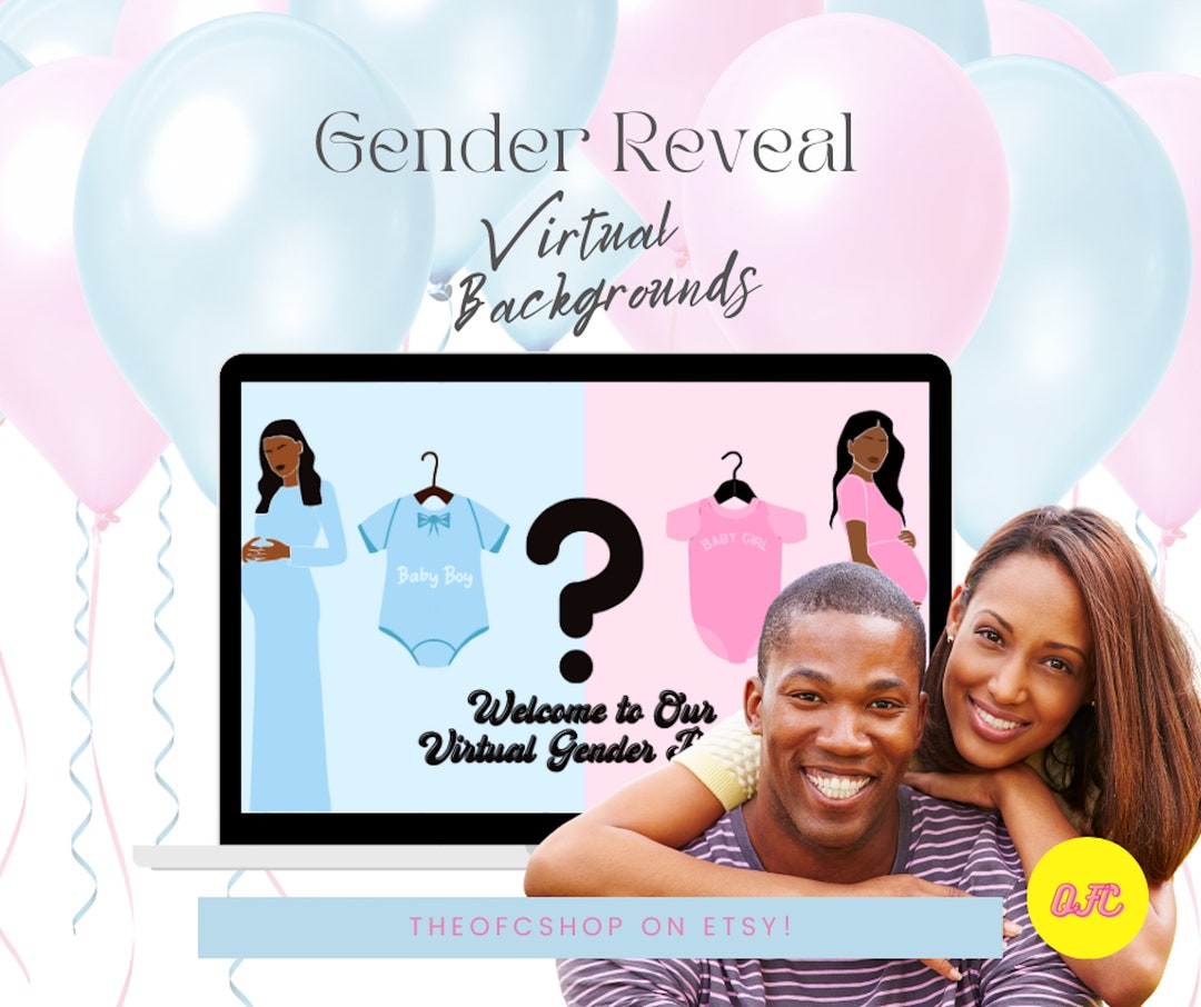 Gender Reveal Backgrounds African American Gender Reveal Virtual Gender ...