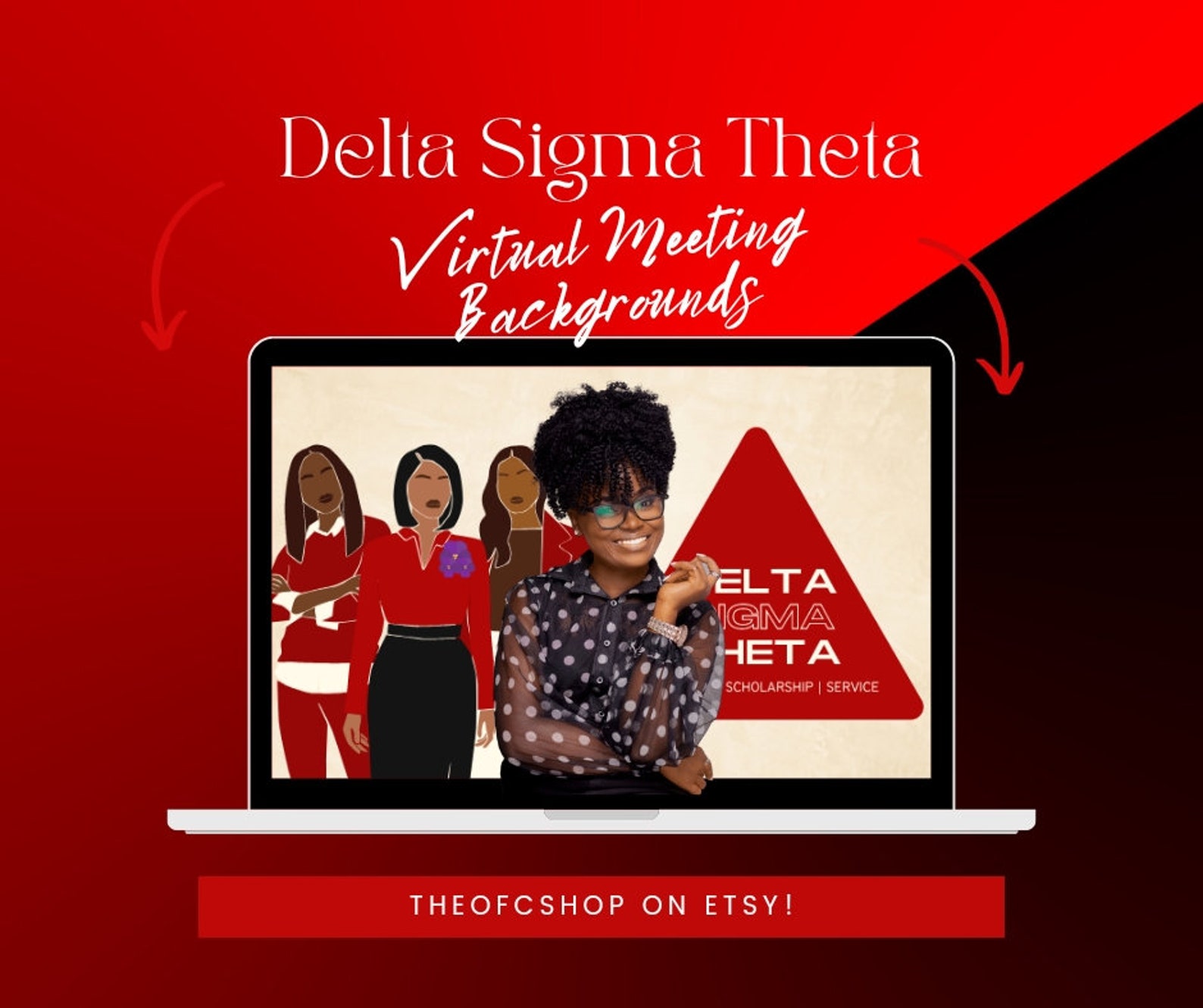 Delta Sigma Theta Zoom Backgrounds DST Virtual Meeting 1913 - Etsy