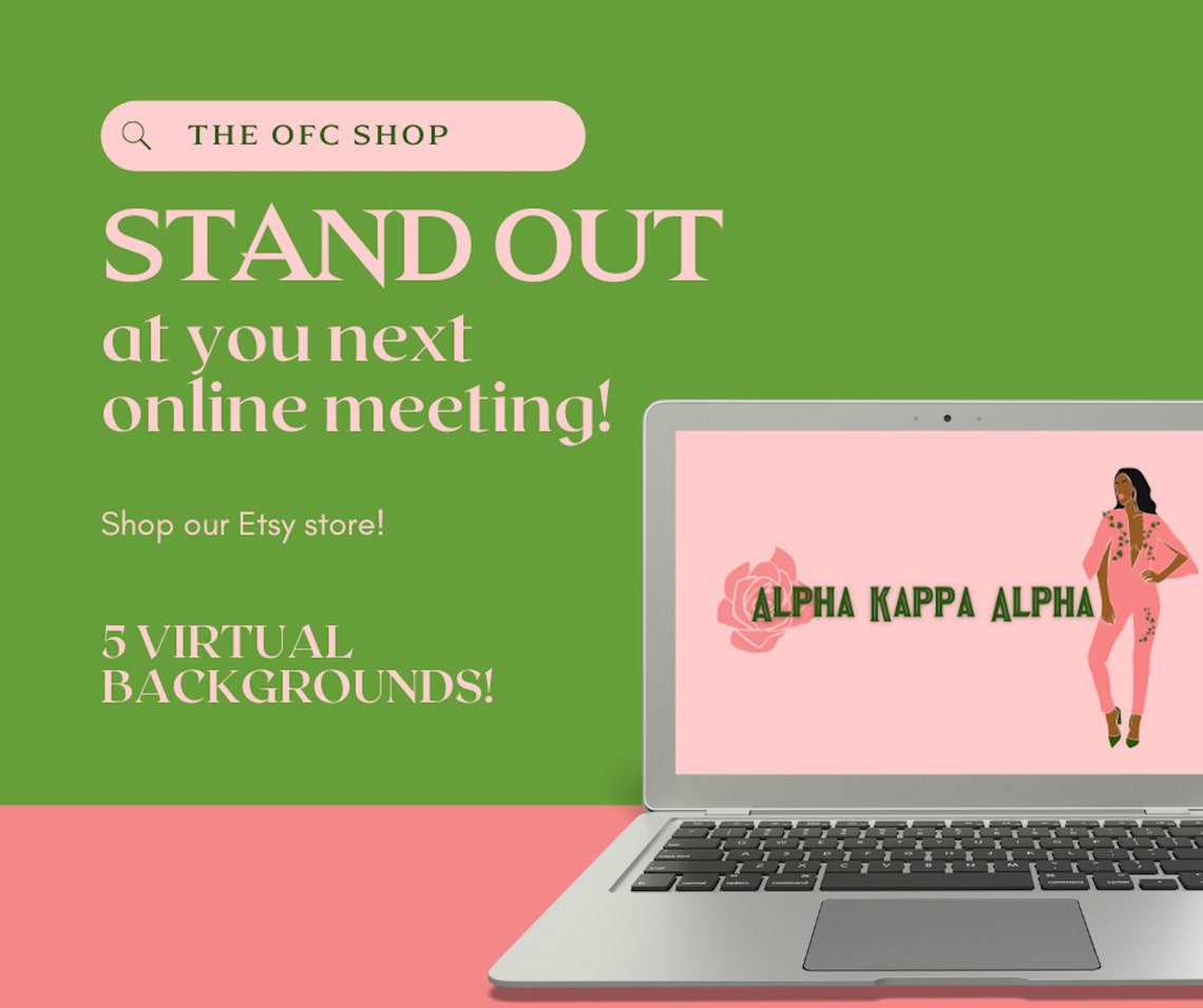 Alpha Kappa Alpha Zoom Backgrounds AKA Virtual Meeting - Etsy