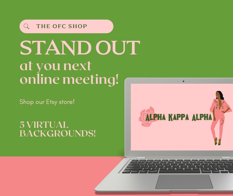 Alpha Kappa Alpha Zoom Backgrounds AKA Virtual Meeting - Etsy