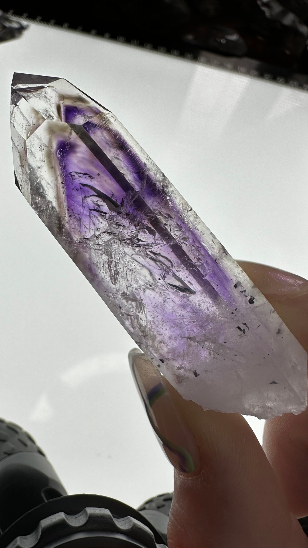 Outstanding Self Standing Enhydro Goboboseb Amethyst Twin Point, Chunky ...