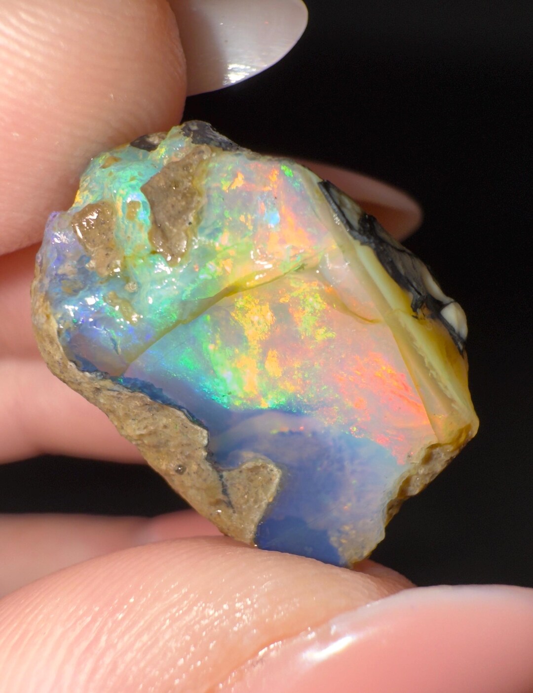 Ethiopian Water Opal Chalk, Natural Raw Flashy Gem - Etsy