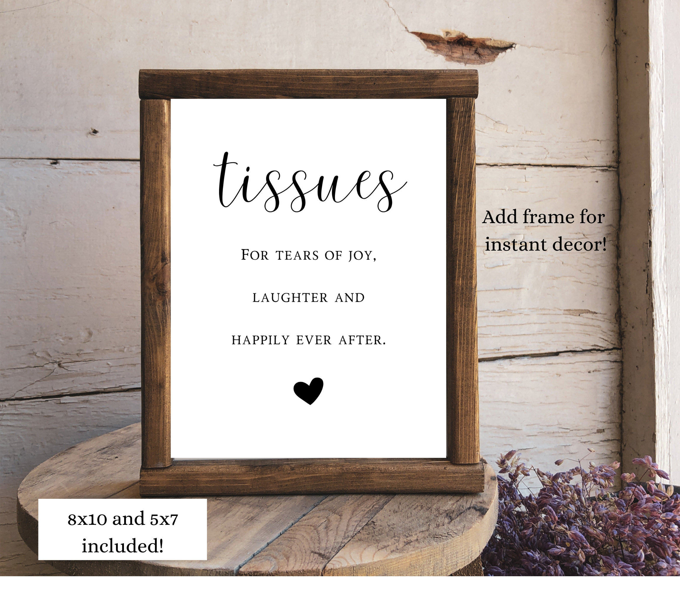Tissues Wedding Sign/ Printable Wedding or Special Occasion Decor ...