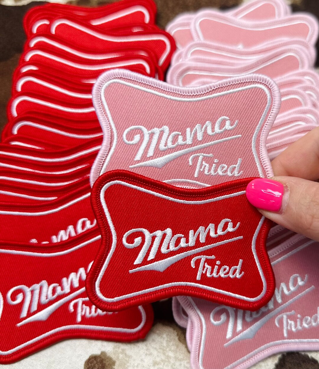 Mama Tried Embroidered Patch - Etsy