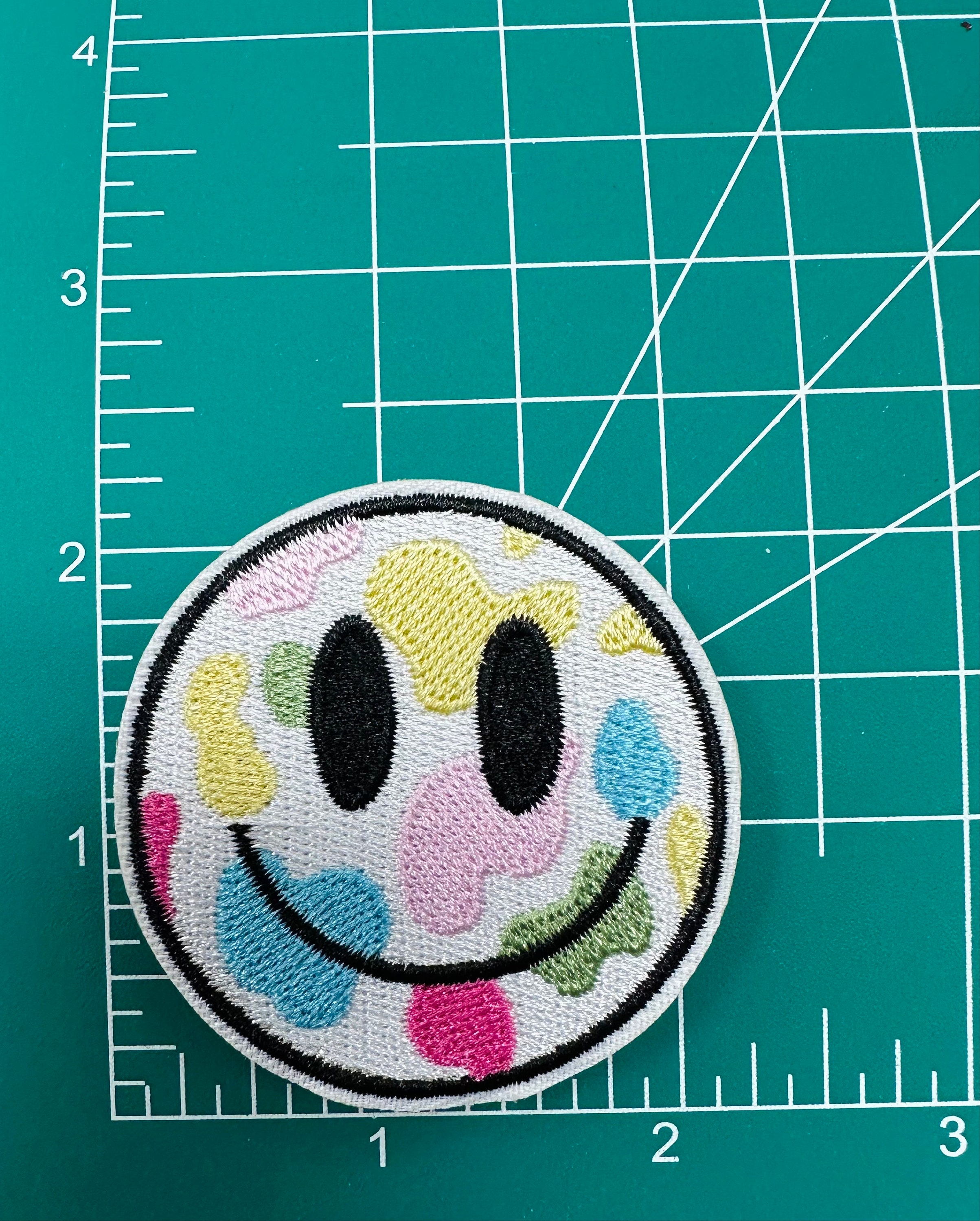 Smiley Face Patch Iron On - Etsy