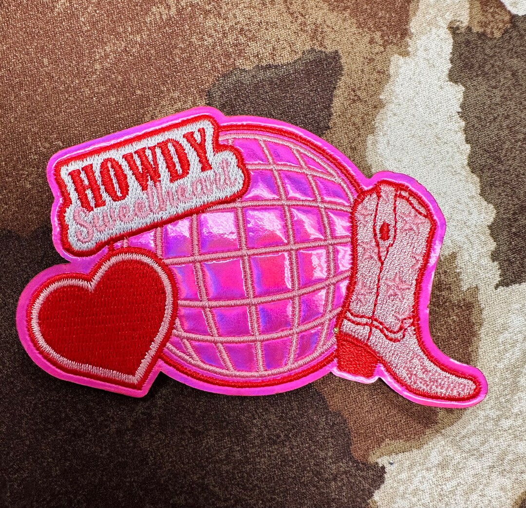 Howdy Sweetheart Disco Iron on Patch - Etsy