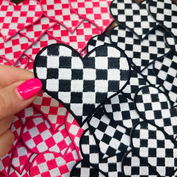 Checkered Heart - Etsy