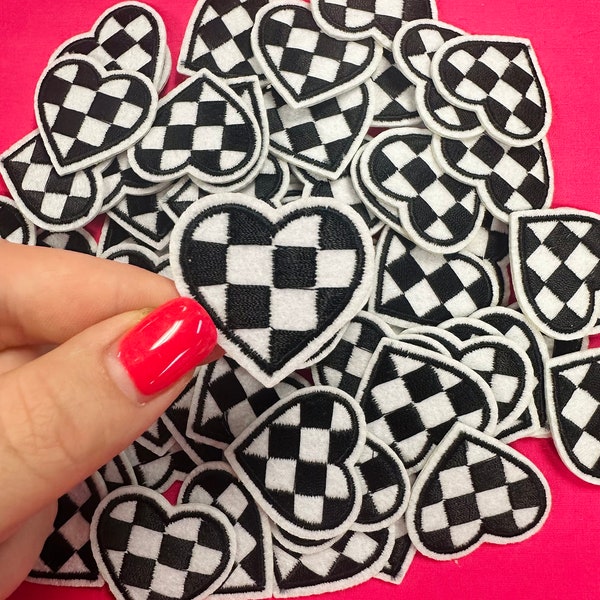 Checkered Heart - Etsy