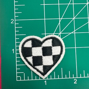 Mini Checkered Heart 4 PACK Iron on Patch - Etsy