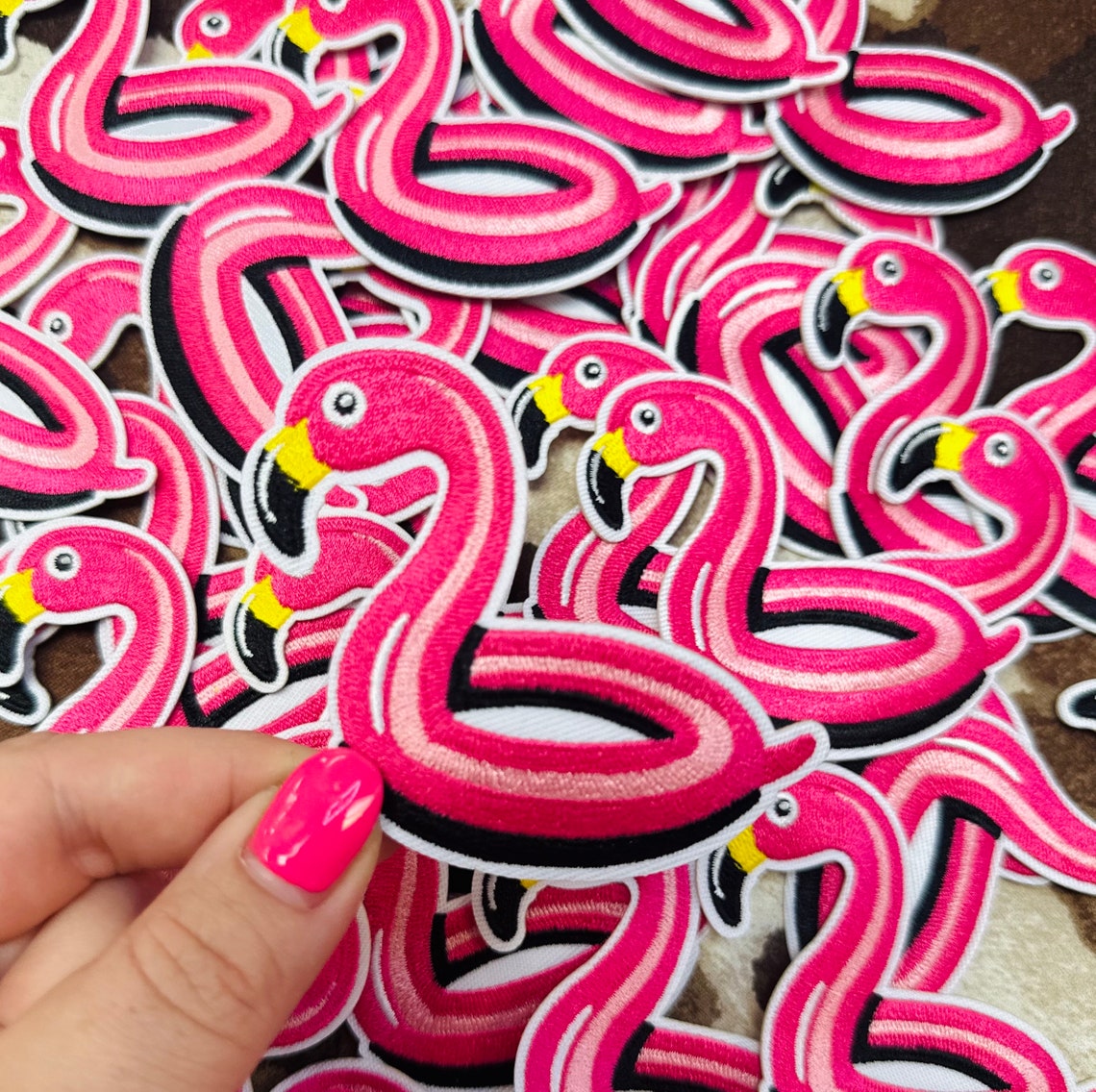 Flamingo Iron on Patch - Etsy