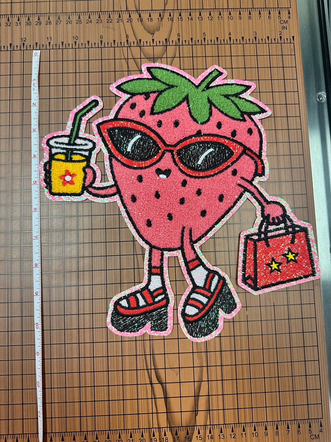 Strawberry Chenille Patch - Etsy