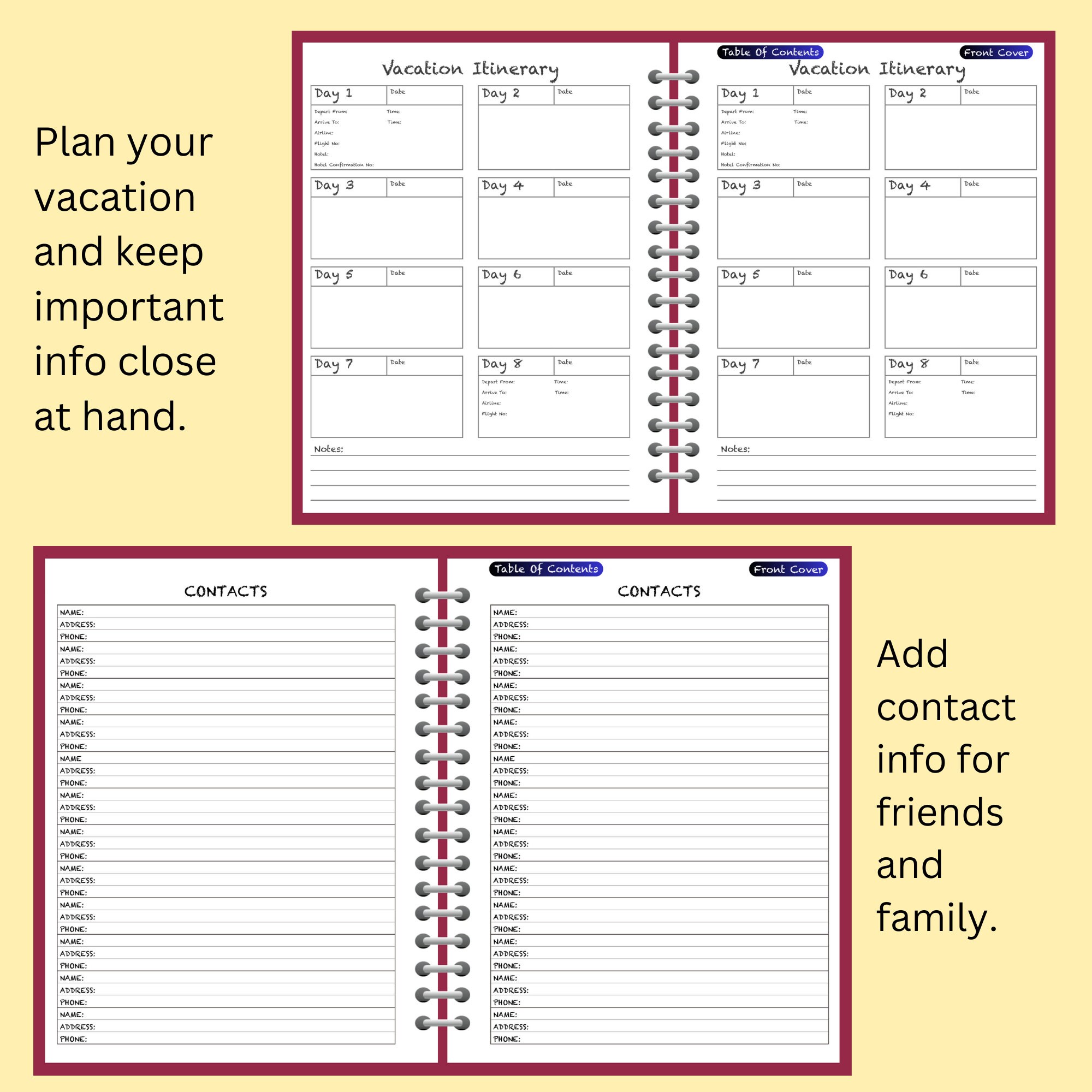 2023-2024 Fillable Weekly Planner, Bill & Debt Tracker, Monthly Calendars, Interactive Table ...