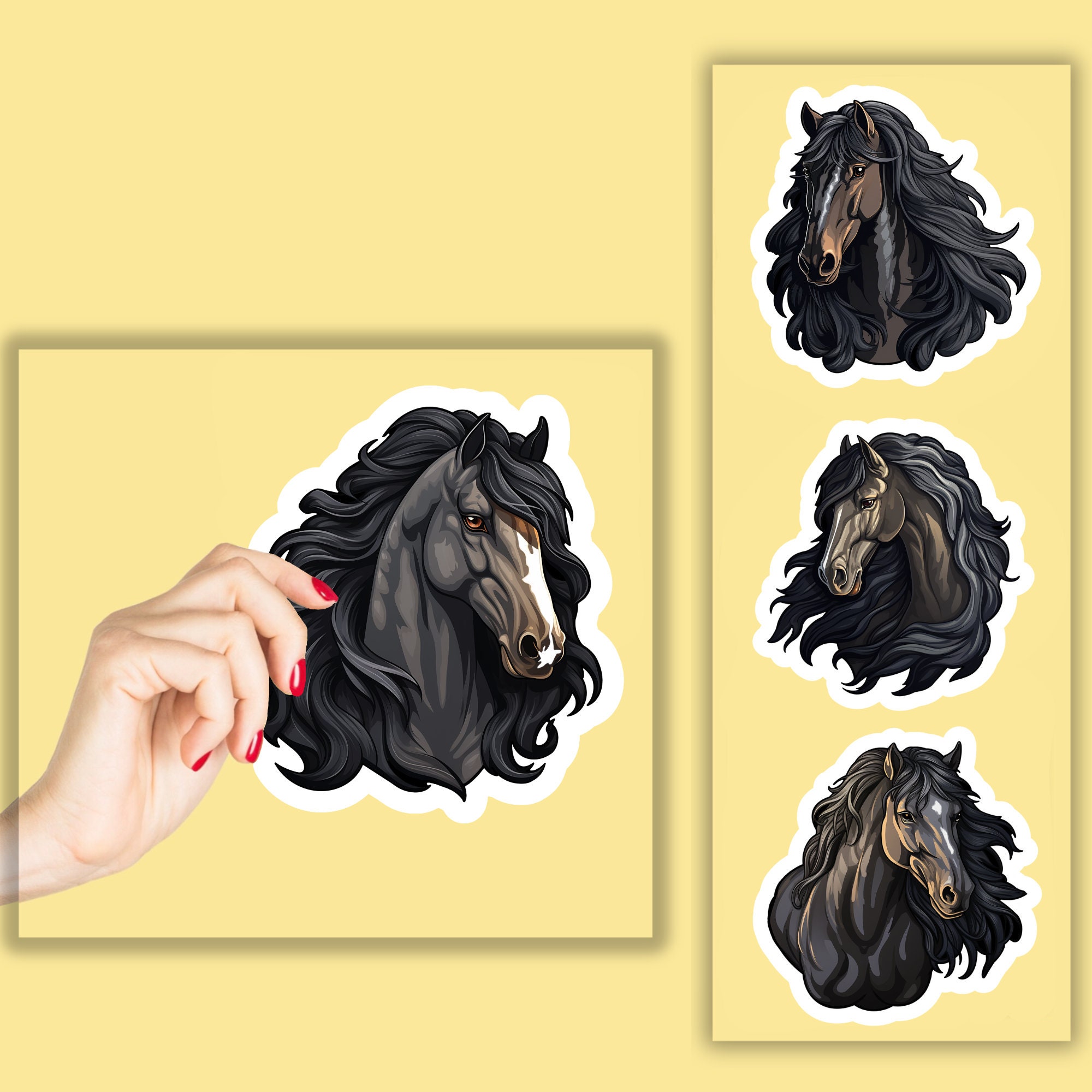 Printable Horse Stickers Sticker Sheets Journals Planners - Etsy