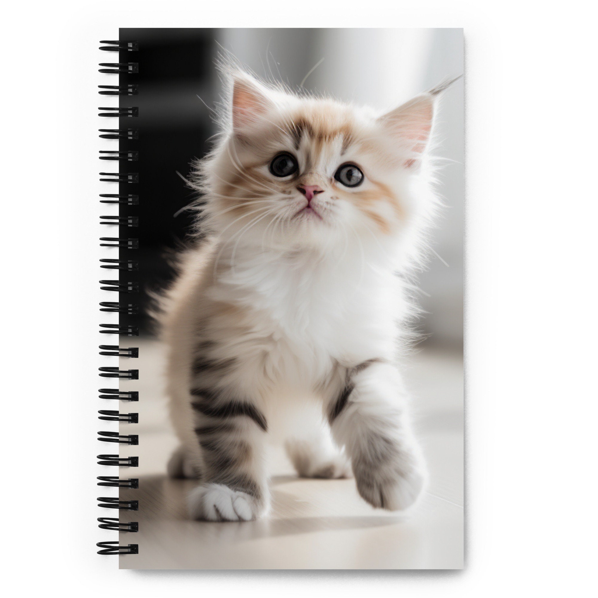 Maine Coon Kitten Spiral Notebook, Cats, Cute Kitten, Half Letter 5.58. ...