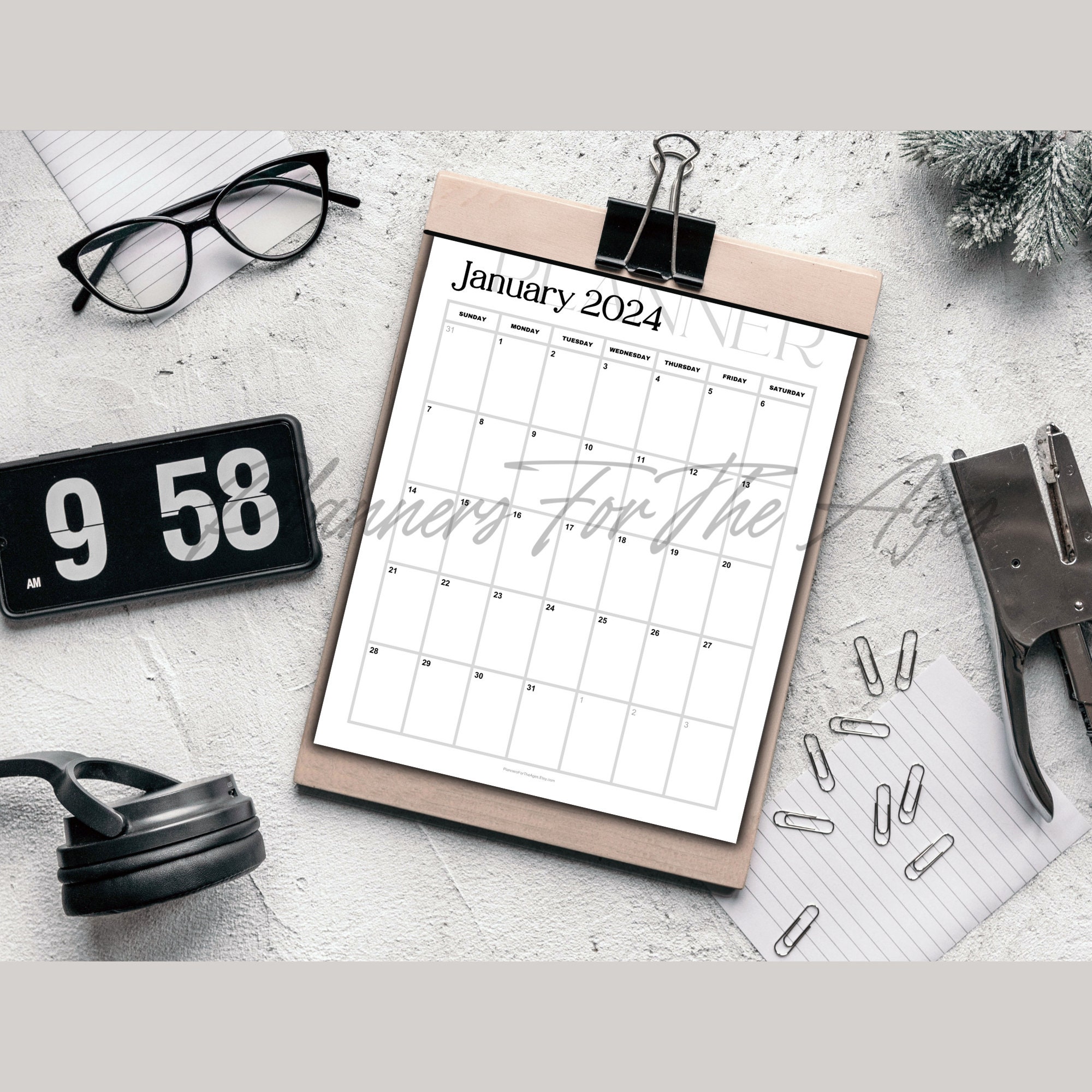 Print and Fill Daily and Weekly Schedule Planner Pages, 2024 Monthly ...