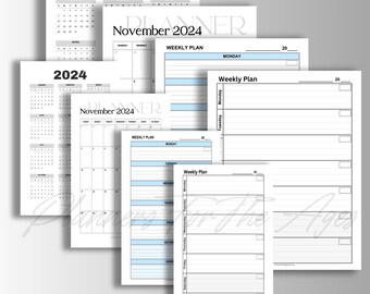 Print and Fill Daily and Weekly Schedule Planner Pages, 2024 Monthly ...