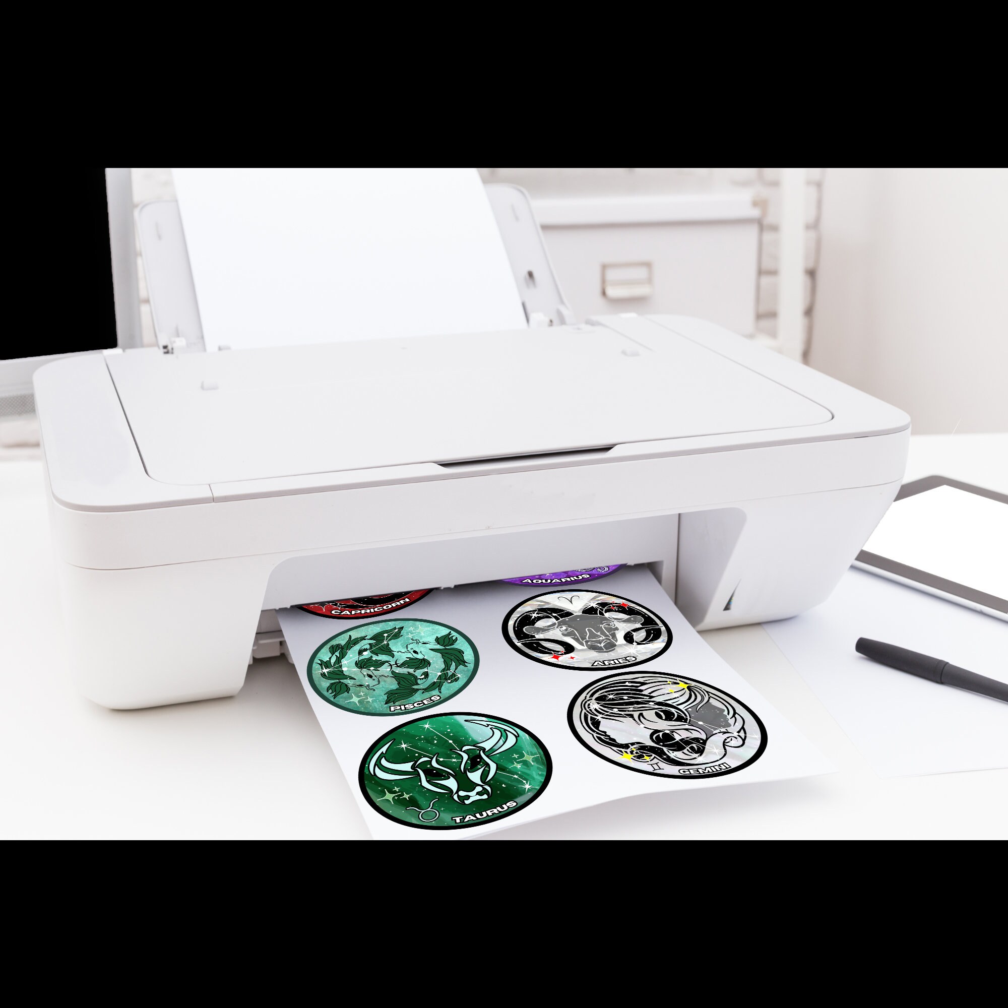 Printable Zodiac Stickers Astrology Sticker Sheets Journals Planners ...