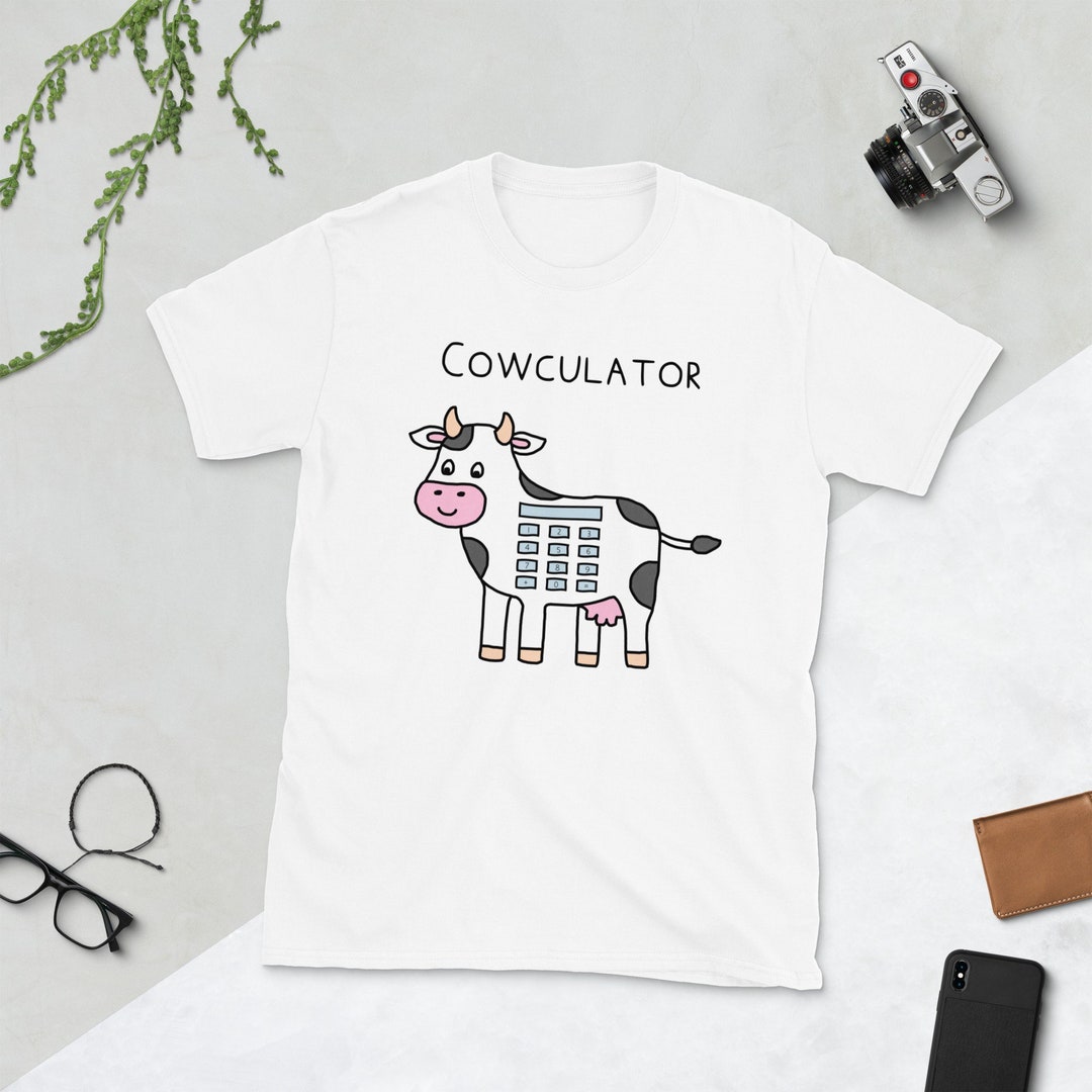 Math Cow Shirt, Hilarious Animal Tee, School Puns, Unisex - Etsy