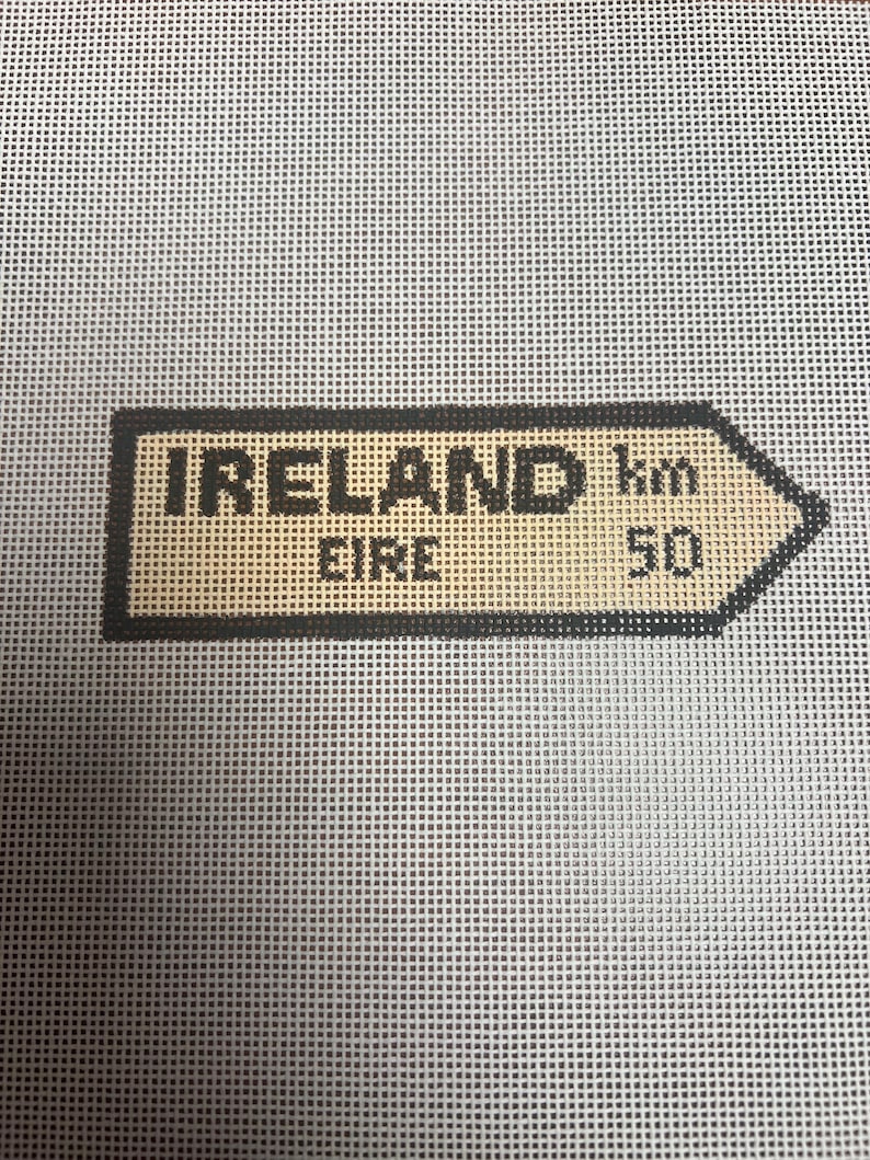Ireland Road Sign Needlepoint Canvas - Etsy