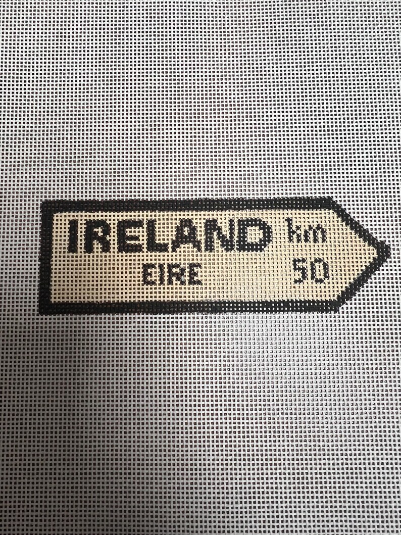 Ireland Road Sign Needlepoint Canvas - Etsy