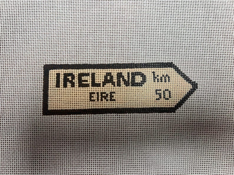 Ireland Road Sign Needlepoint Canvas - Etsy