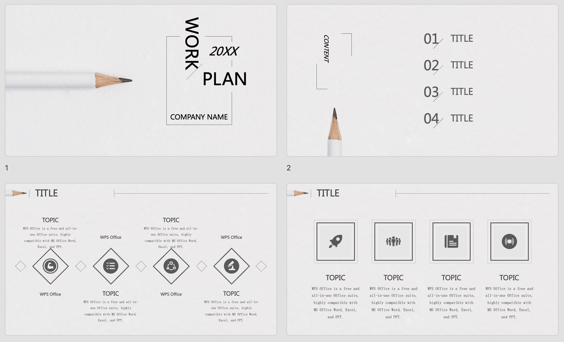 Powerpoint Template for Business Present | Black and White, Minimalism ...