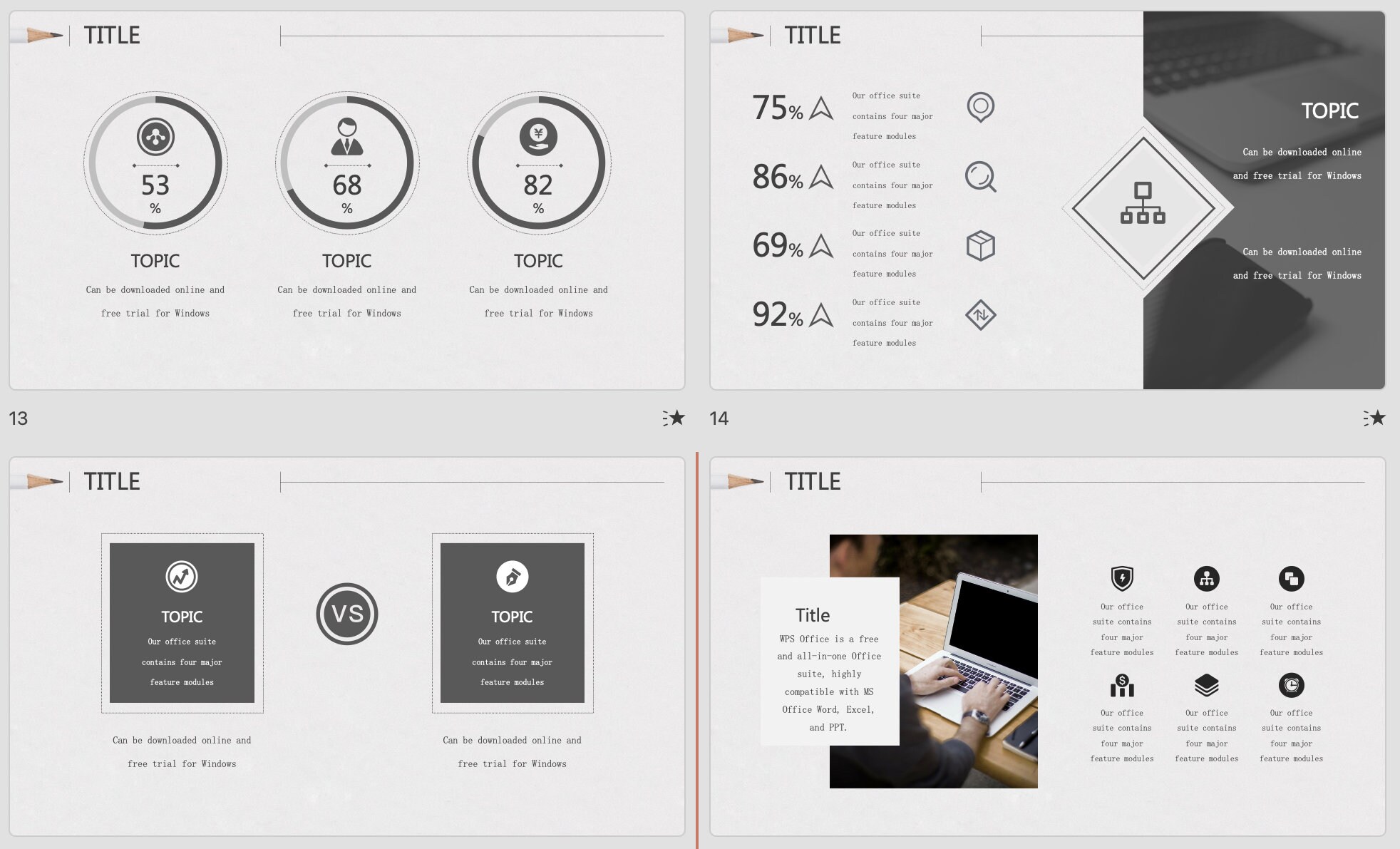 Powerpoint Template for Business Present | Black and White, Minimalism ...