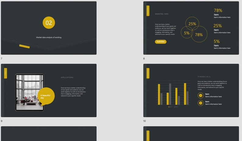 Pitch Deck - Powerpoint Presentation, Marketing Slide Deck, Project ...