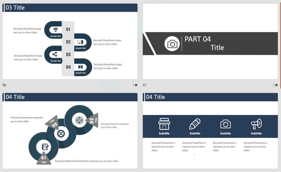 Powerpoint Template for Business Present | Black and Blue Minimalism ...