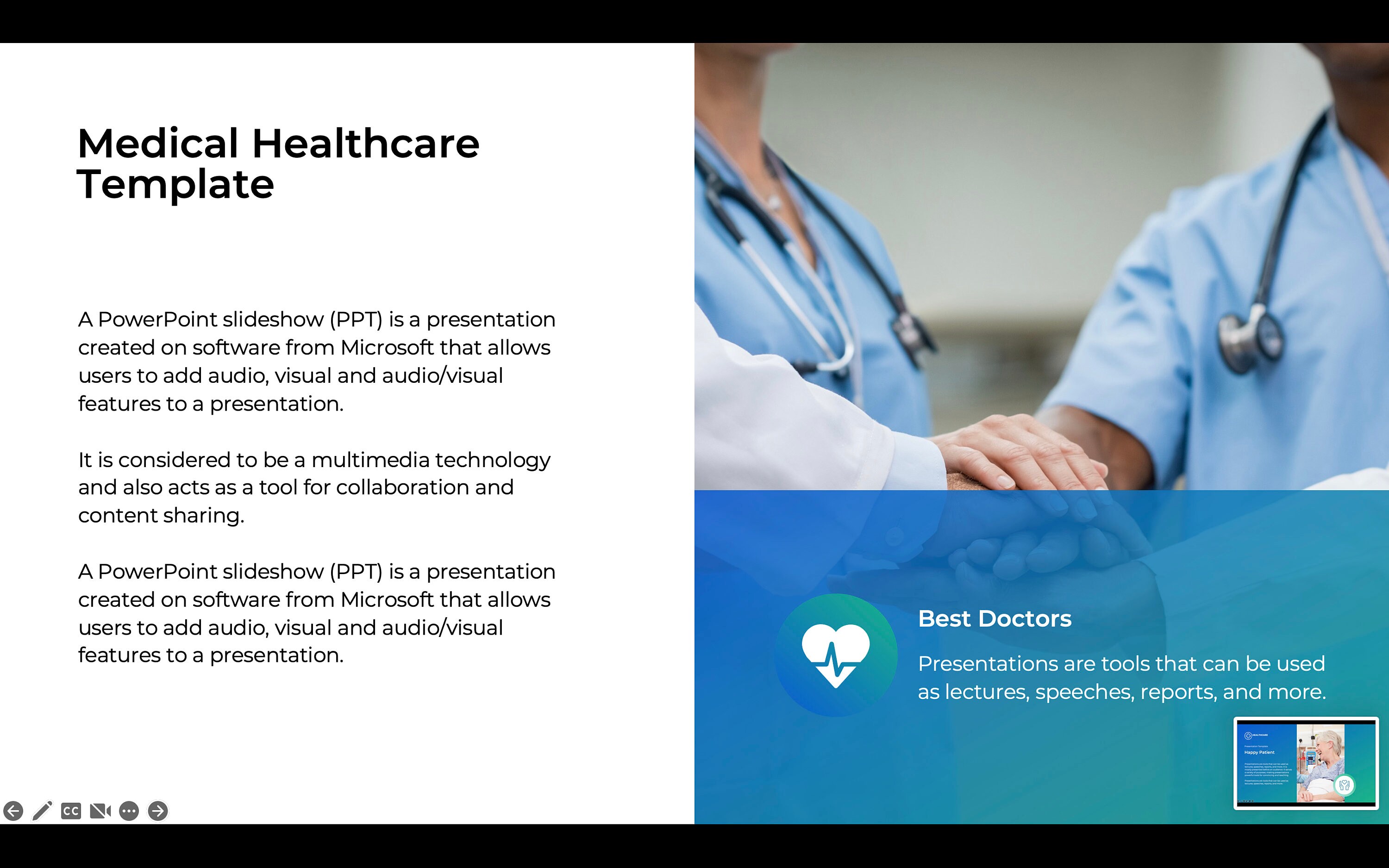 Powerpoint Template for Healthcare | Blue Powerpoint Presentation ...