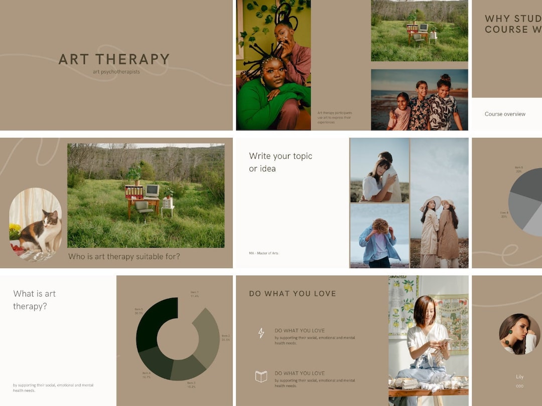 Minimal Earth Tone Keynote Template / Powerpoint Presentation Template ...