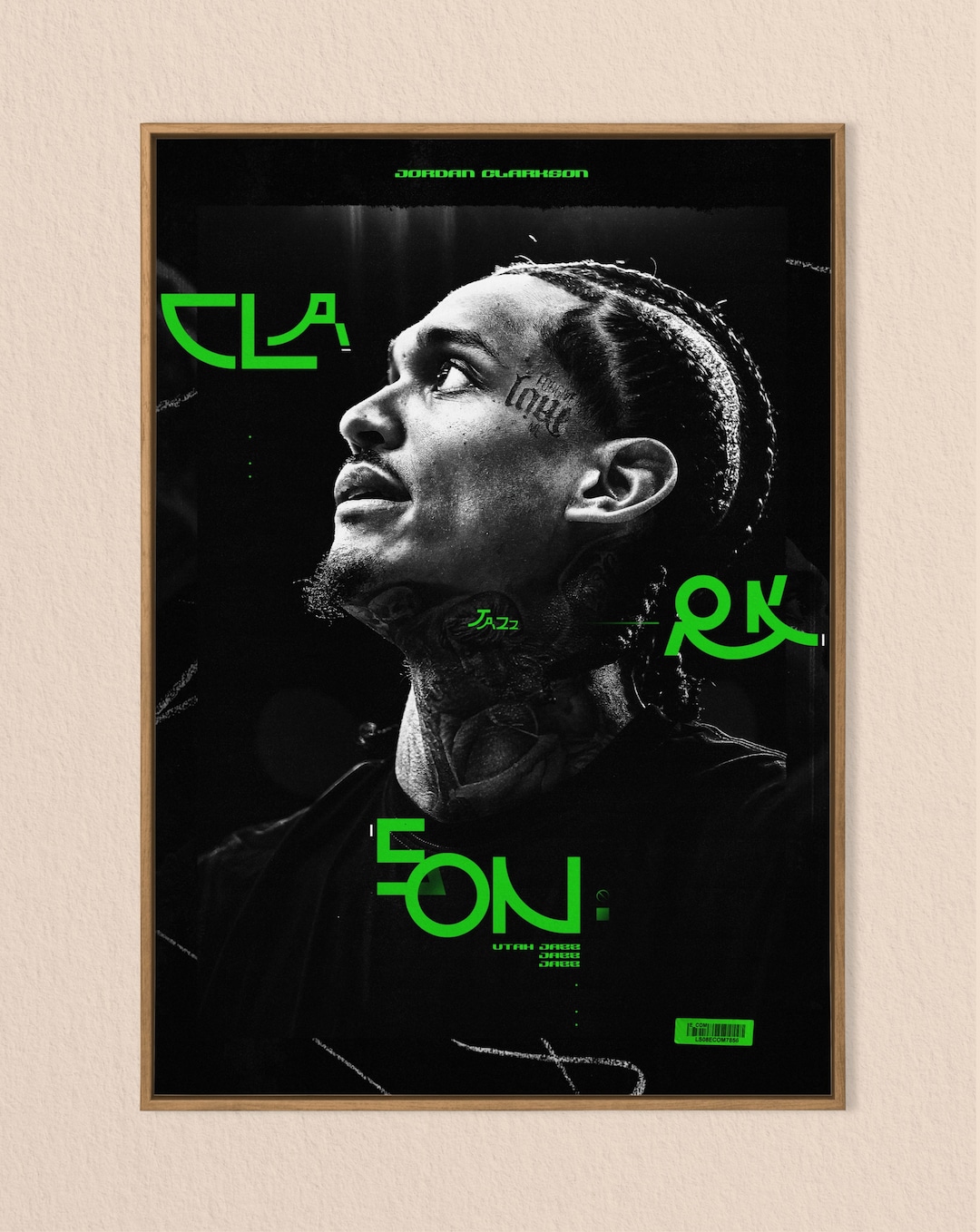 Jordan Clarkson, Limited Edition Print, Utah Jazz Poster, Basketball ...