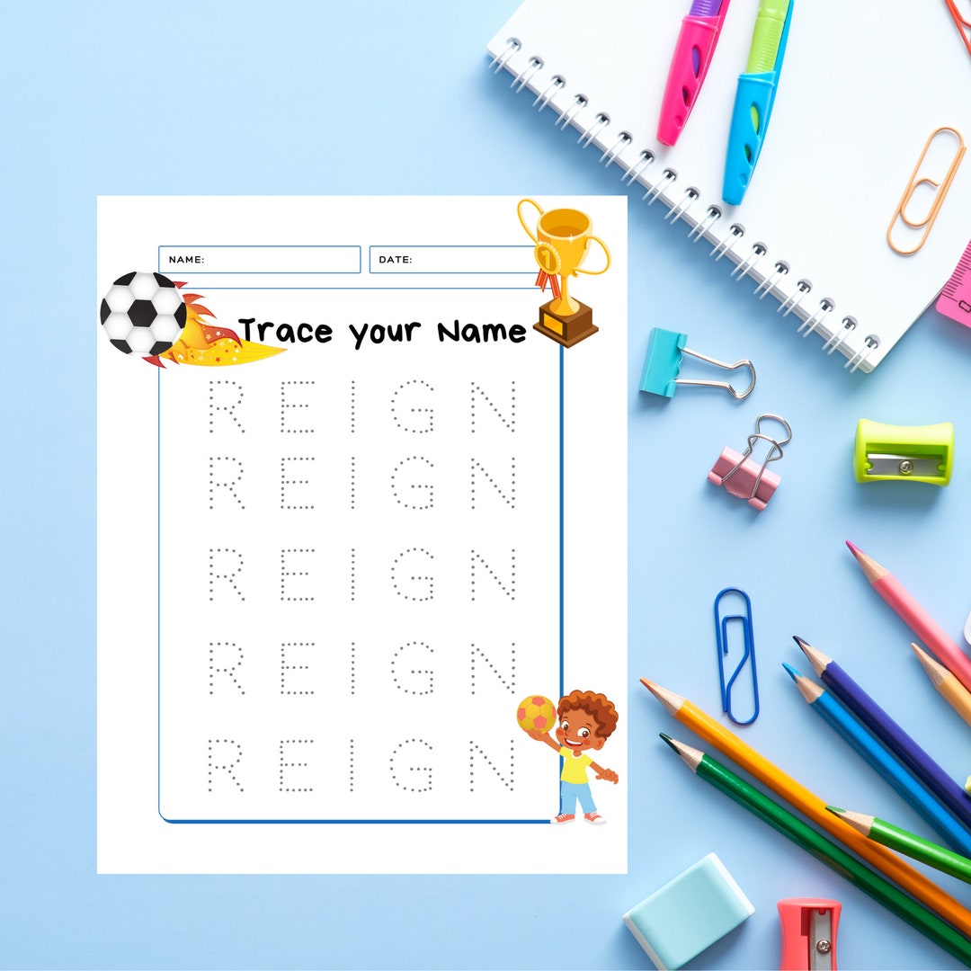 Personalized Name Tracing Worksheet - Etsy