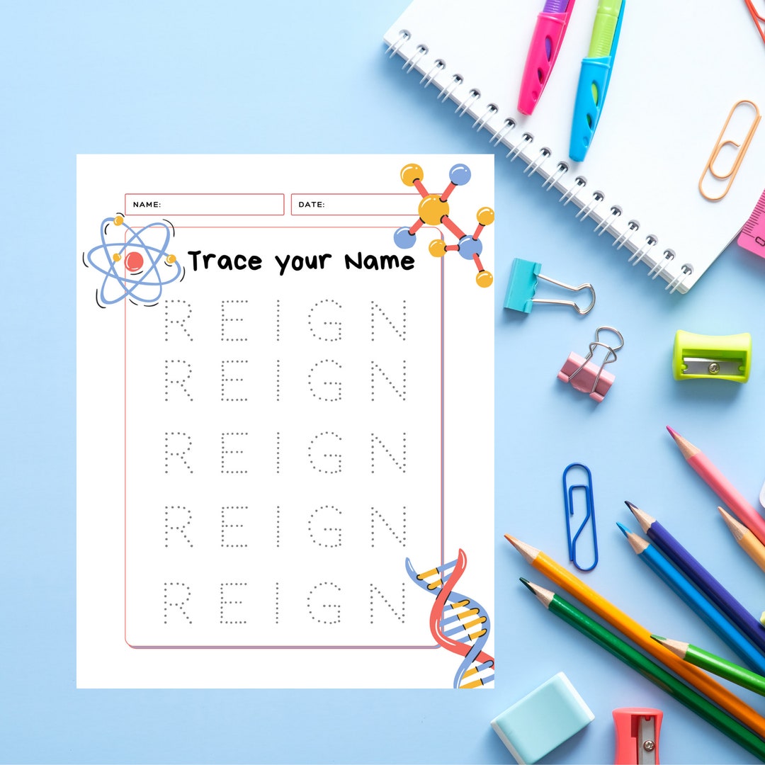 Personalized Name Tracing Worksheet - Etsy