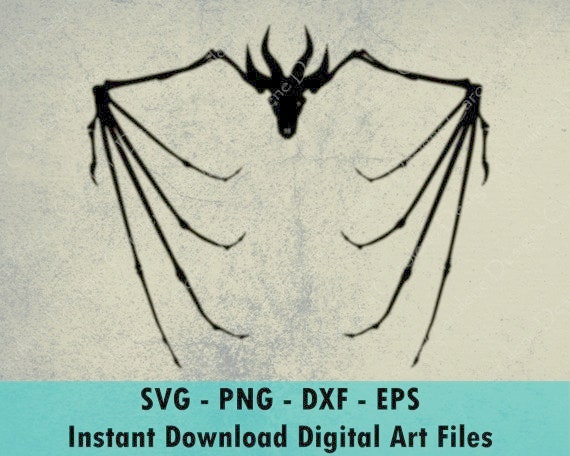 Bone Wings Silhouette Instant Digital Download Svg Png - Etsy