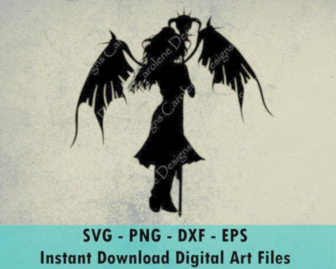 Woman Succubus Necromancer Silhouette Instant Digital Download Svg, Png ...