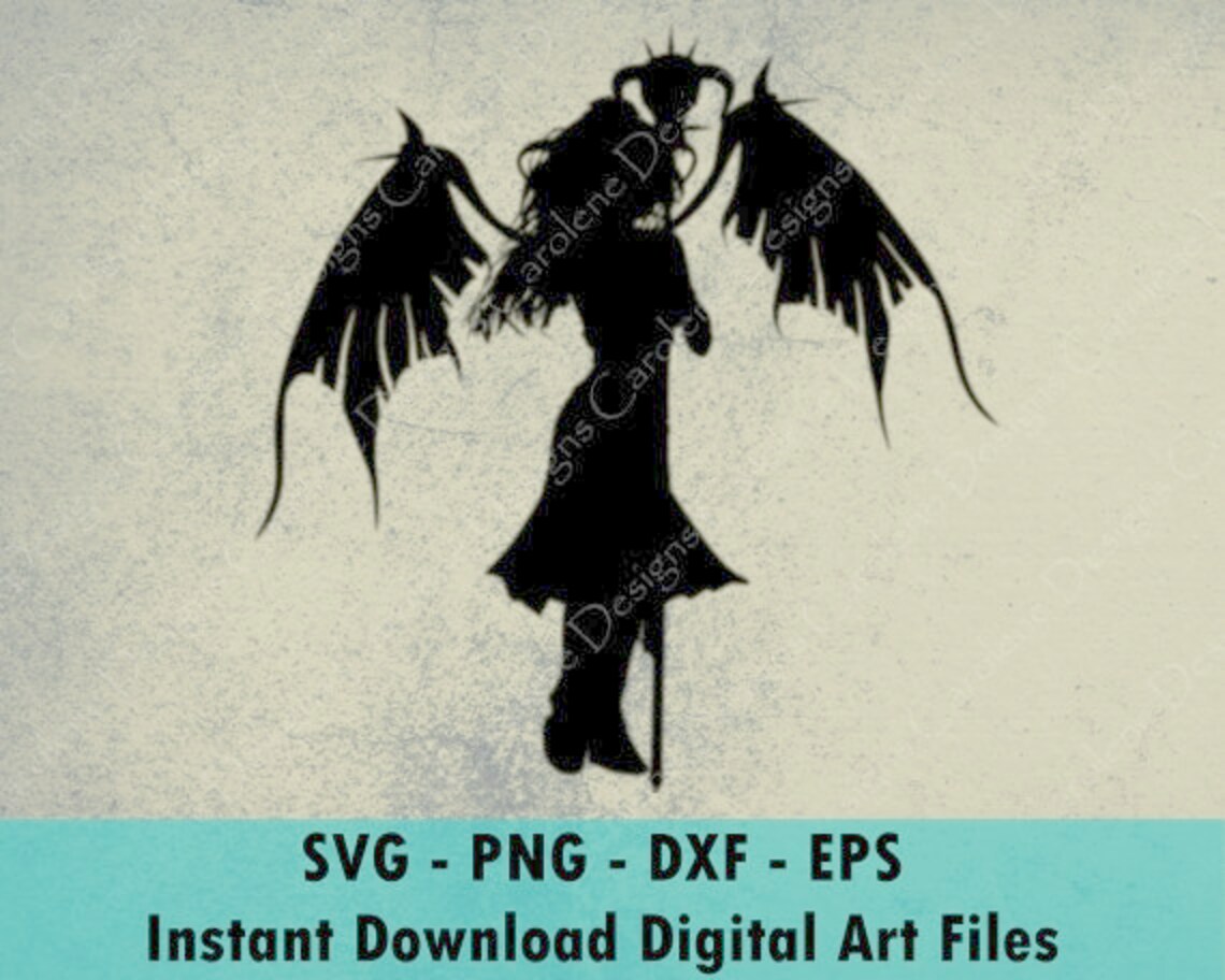 Woman Succubus Necromancer Silhouette Instant Digital Download Svg, Png ...