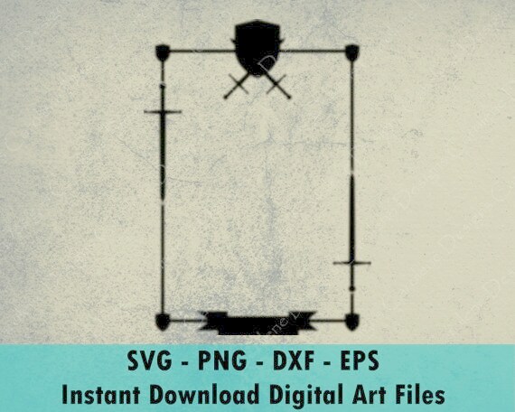 Medieval Sword Frame Silhouette Instant Digital Download - Etsy