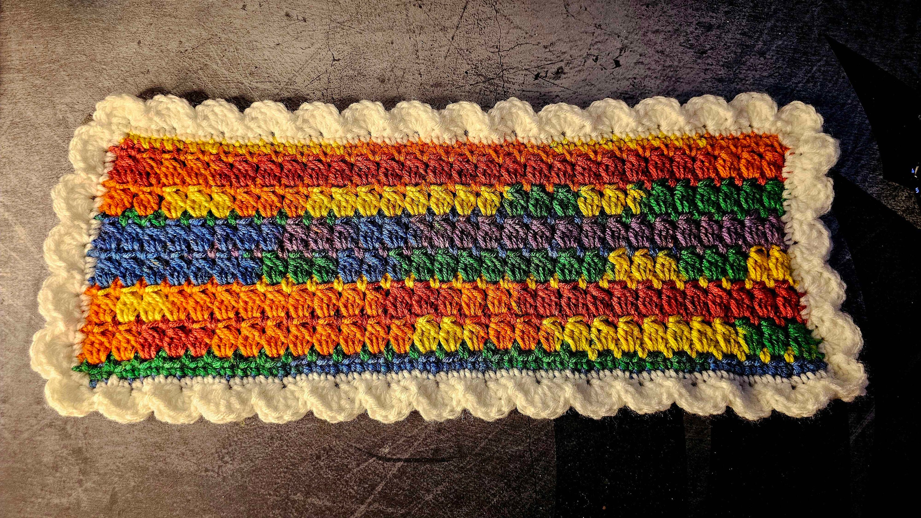 Pride Color Inspired Crochet Keyboard Mat - Etsy