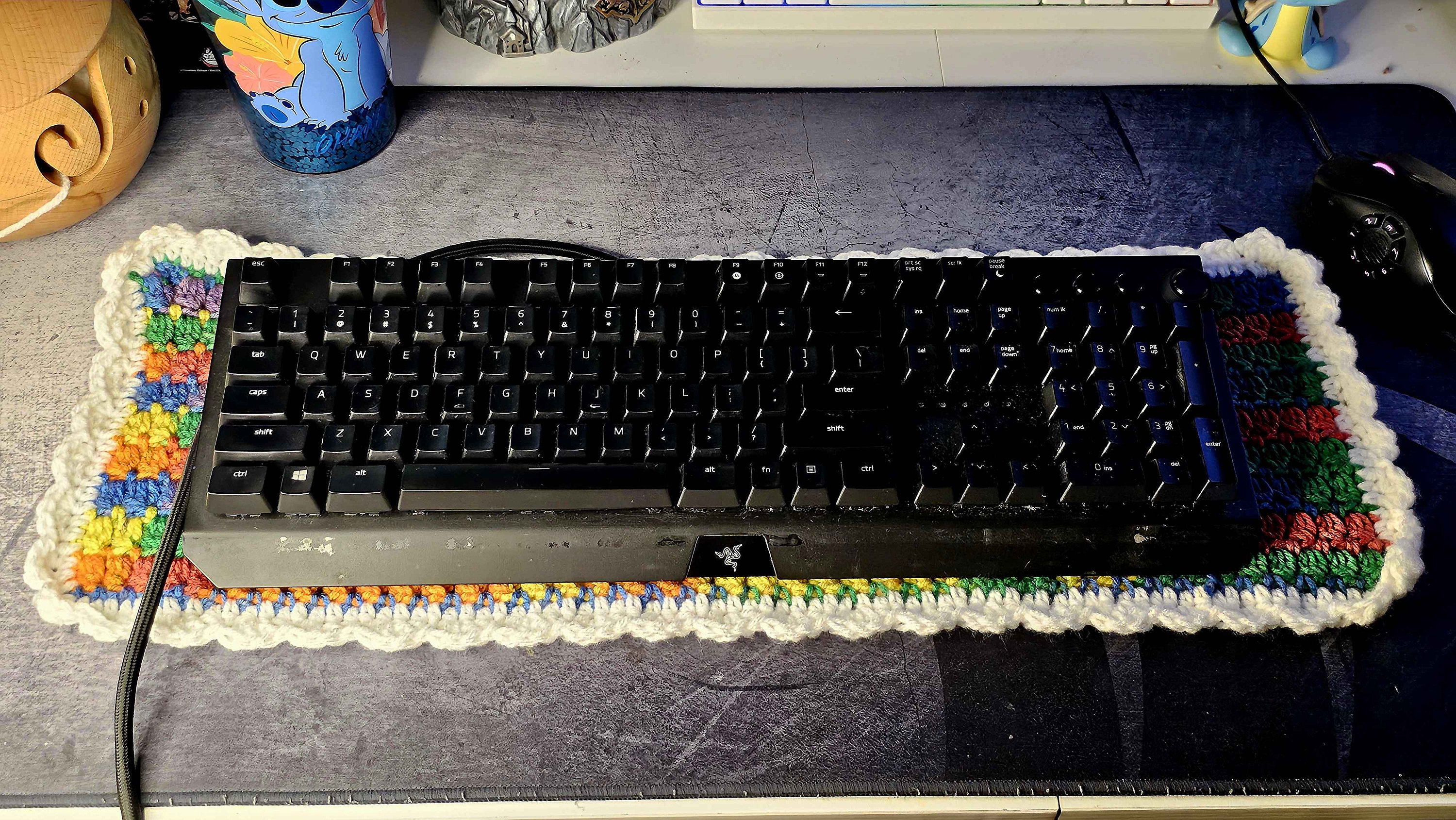 Pride Color Inspired Crochet Keyboard Mat - Etsy