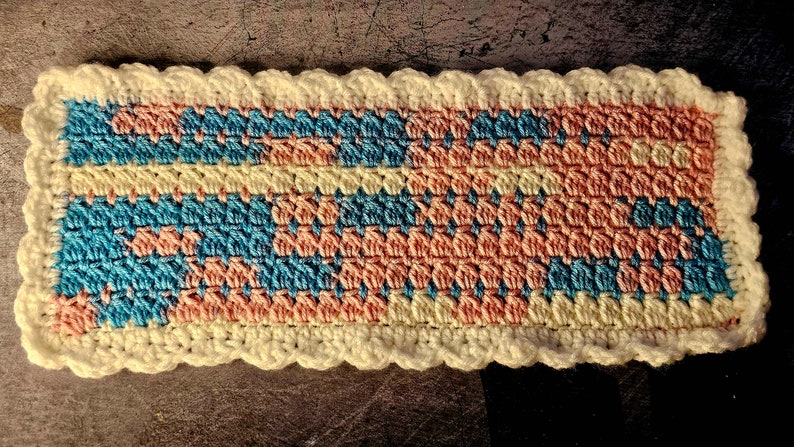 Trans Pride Color Inspired Crochet Keyboard Mat - Etsy