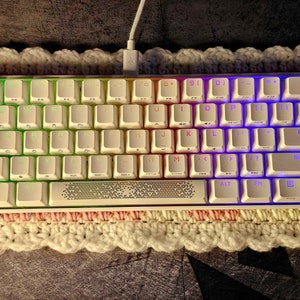 Trans Pride Color Inspired Crochet Keyboard Mat - Etsy