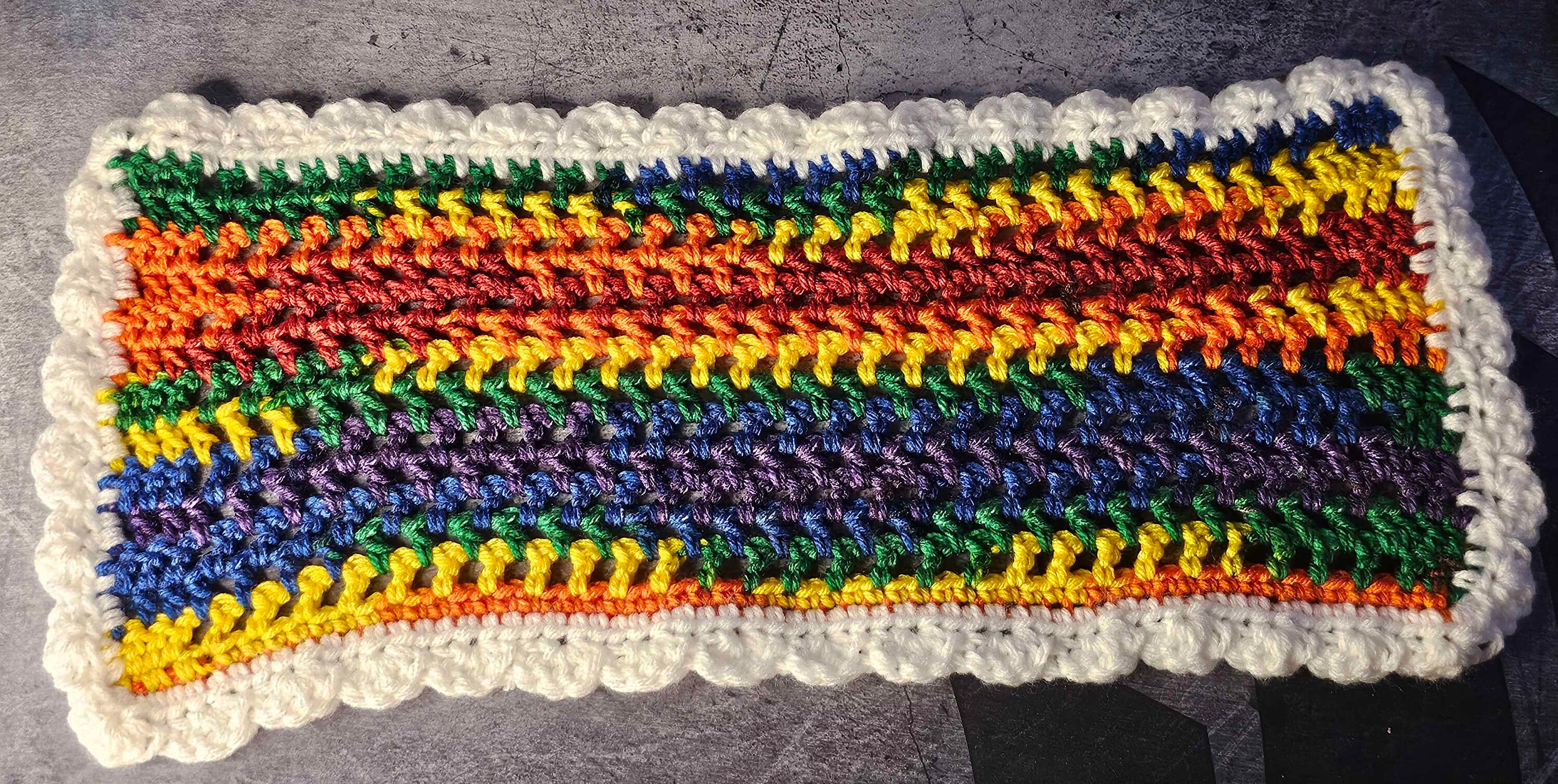 Pride Color Inspired Crochet Keyboard Mat - Etsy