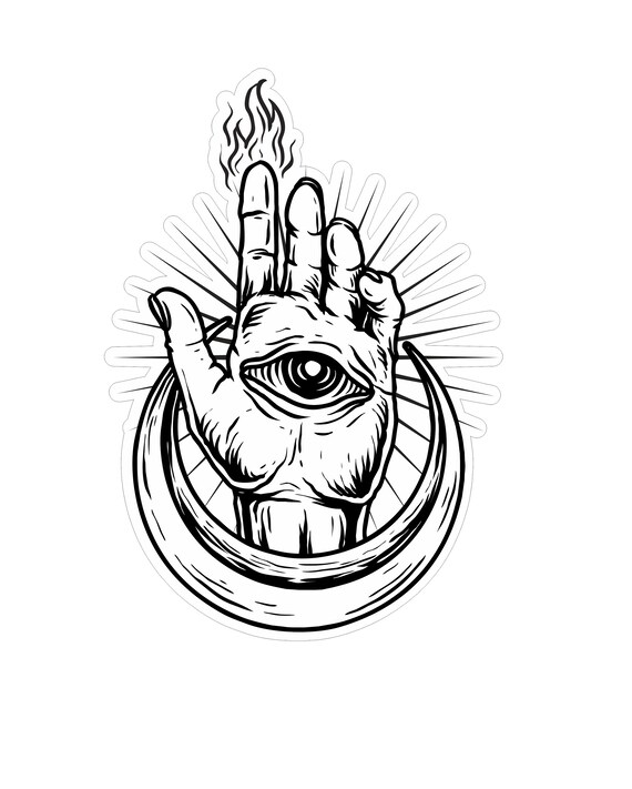 Printable Pattern With Hands and Eyes - Etsy