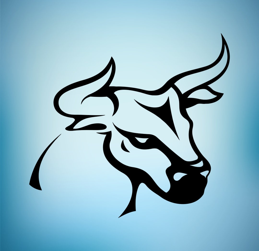 Bull,bull Head. Cut Files for Cricut. Clip Art Silhouette. - Etsy